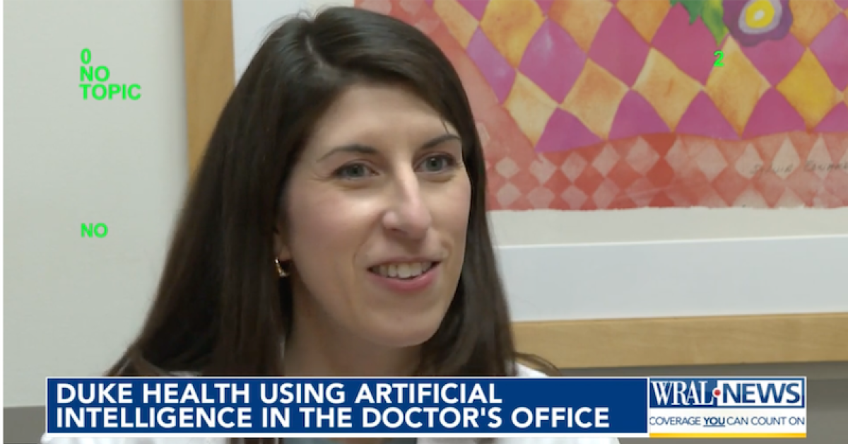 Dr. Ashley Johnston Featured in WRAL Story About AI Tech at Duke | Duke ...